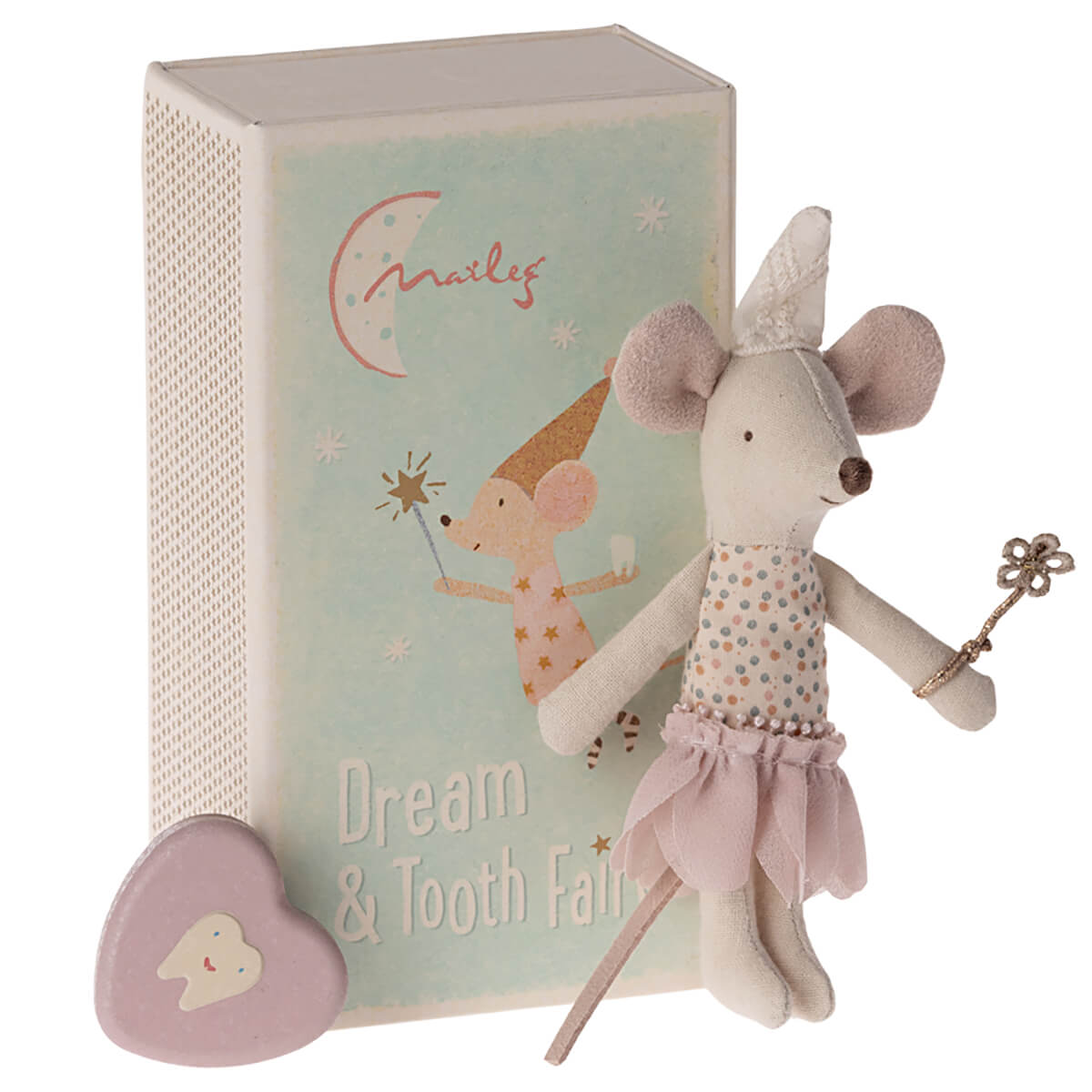 Little Sister Tooth Fairy Mouse (Spotty Top) in a Matchbox by Maileg ...